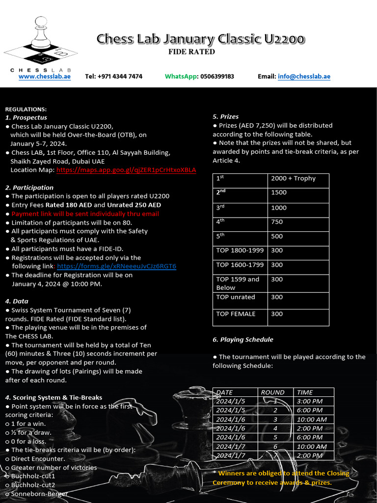 Chess Lab January Classic 2024 | PDF | Games Of Mental Skill ...