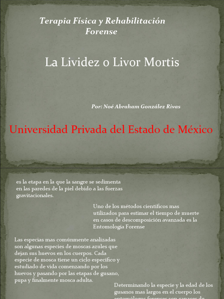 Descomposición y Lividez Forense | PDF | Descomposición | Cadáver