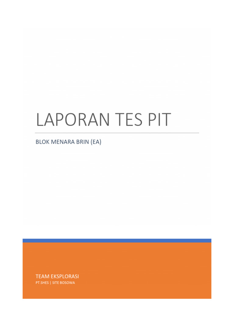 Analisis Tes Pit Menara Brin Nikel | PDF
