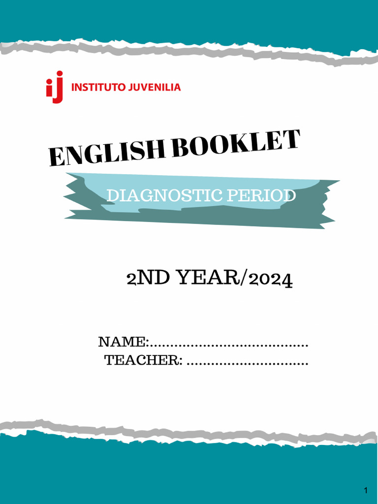 Modulo de Diagnostico Ingles 2do Año 2024 | PDF