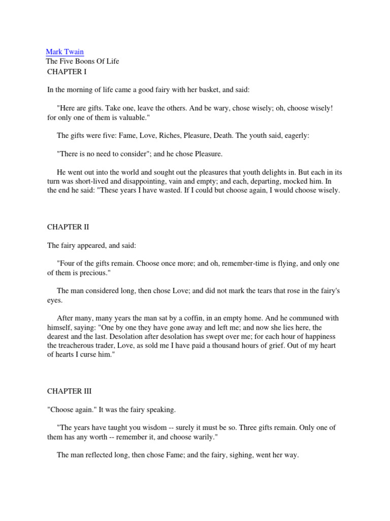 five boon of life | PDF