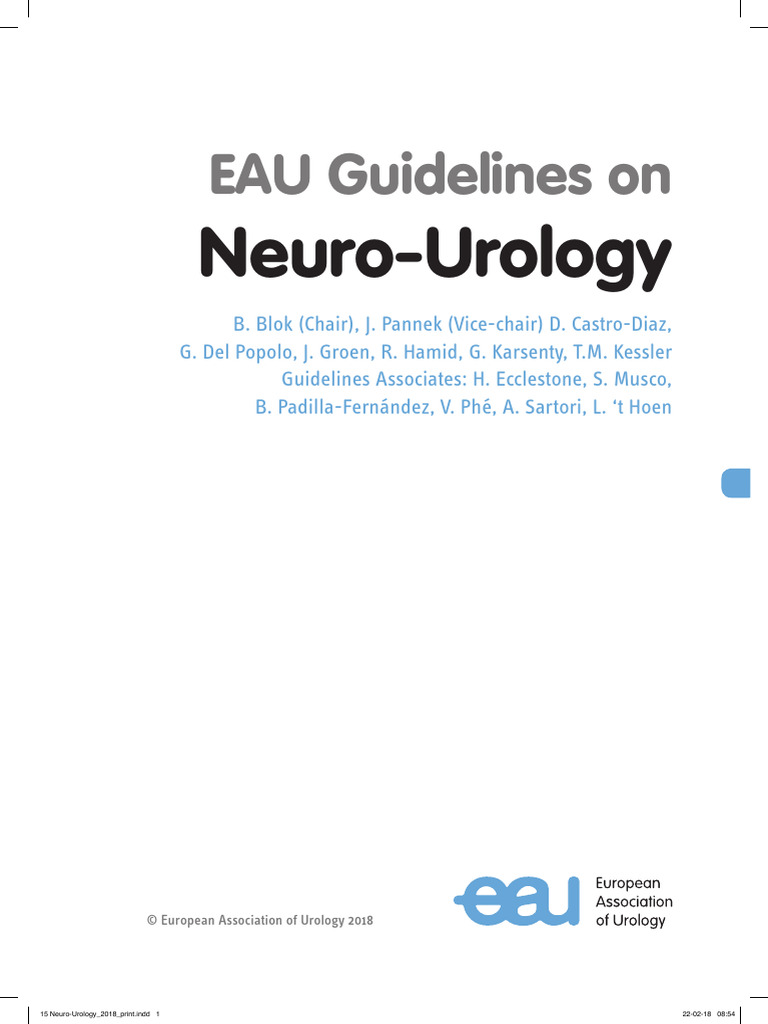 Neuro-Urologie - EAU Guidelines | PDF | Urinary Incontinence | Urination
