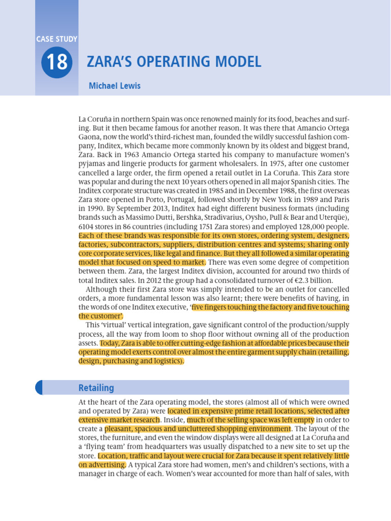 M1 S2 Case - Zara | PDF