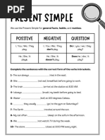 Simple Present Tense Worksheet | PDF