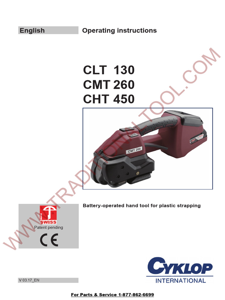 Cyklop CMT 260 Strapping Tool Manual | PDF | Technology & Engineering