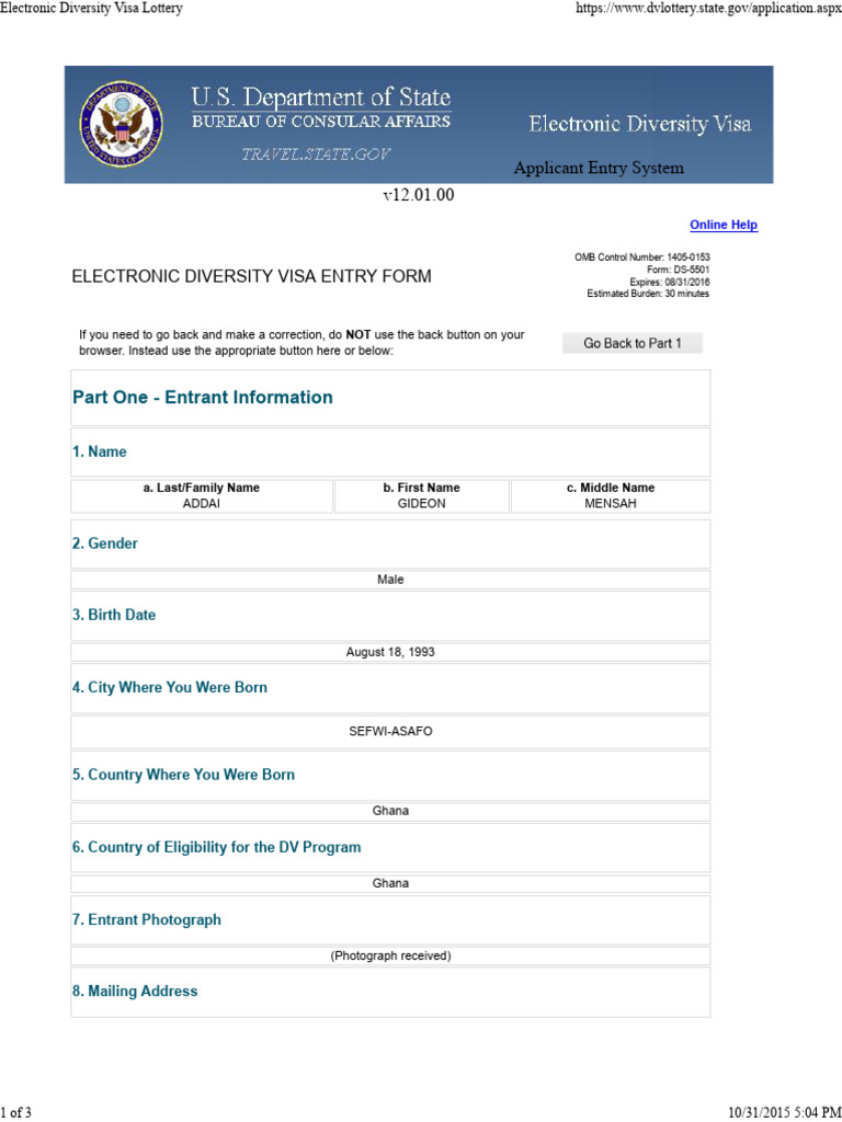 Electronic Diversity Visa Lottery Gee | PDF | Marriage | Travel Visa