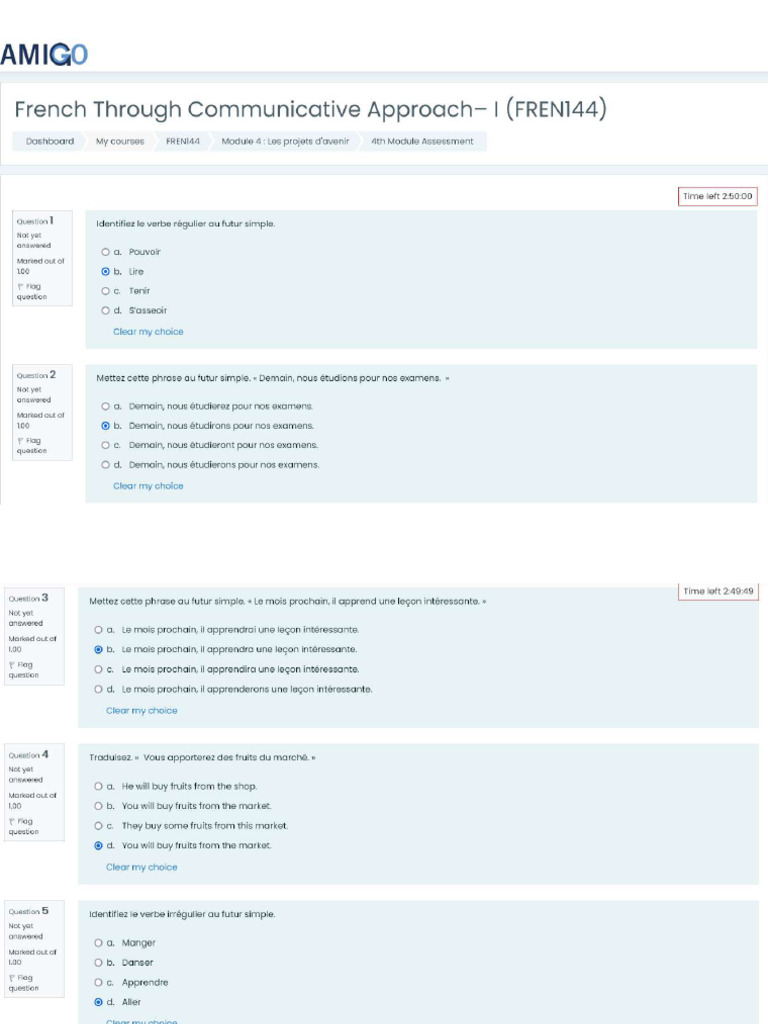 FREN144 AMIGO Assessment Module 4 | PDF