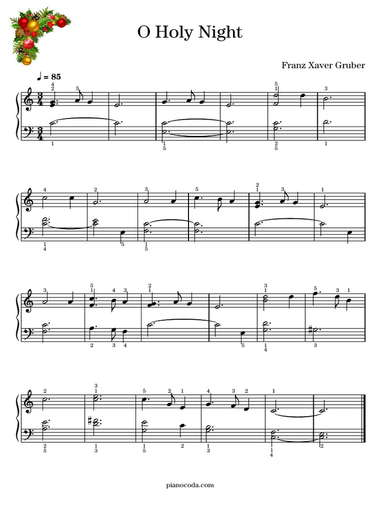 1 o Holy Night Piano Sheet Music | PDF