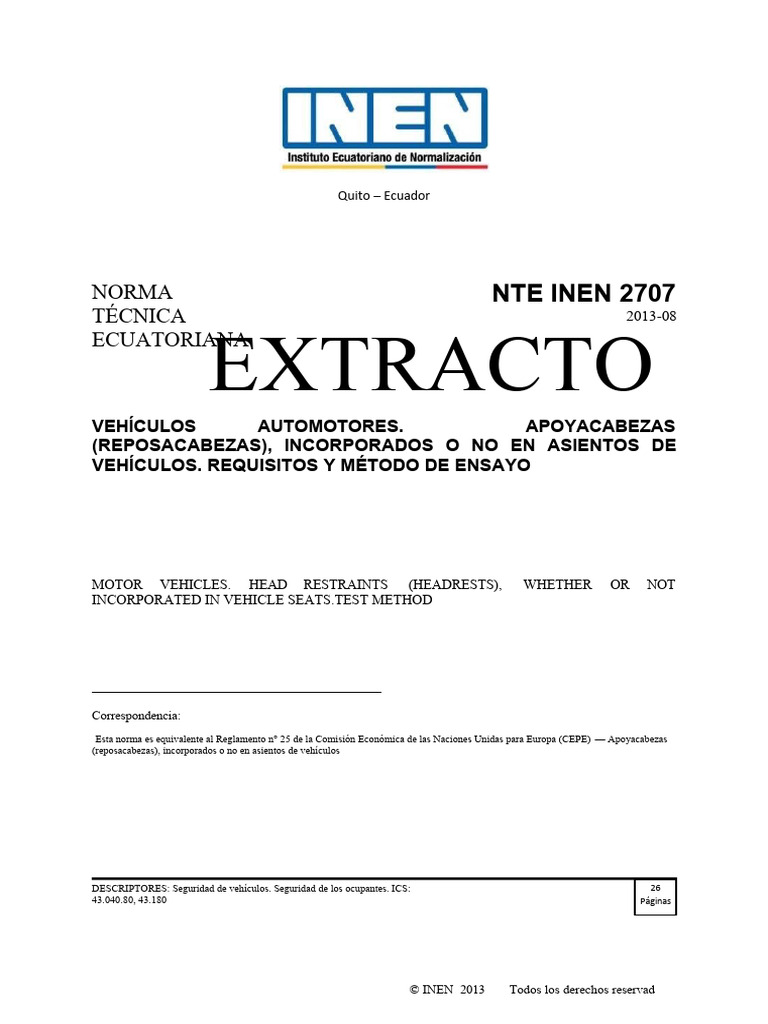 Nte Inen 2707 | PDF
