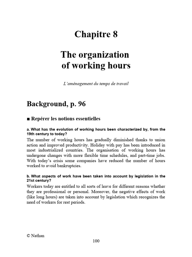 DCG-anglais Chap08 | PDF | Working Time | Labor