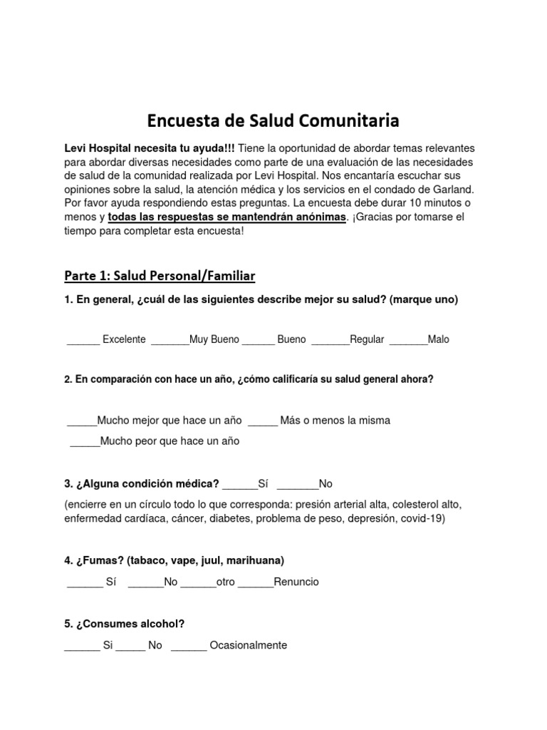 Encuesta de Salud Comunitaria 2022 | PDF | Violación | Medicare (Estados Unidos)