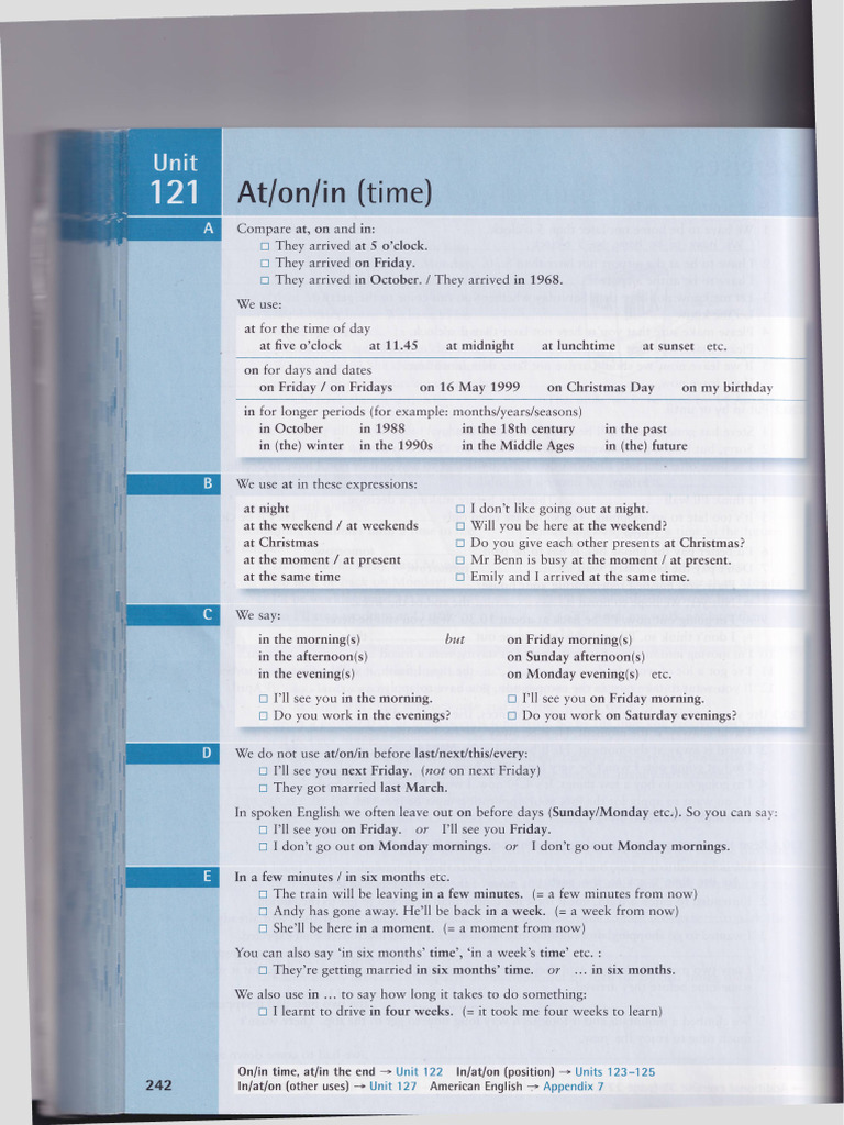 Prepositions Explanations and Practice + Anser Key, - Murphy's ...