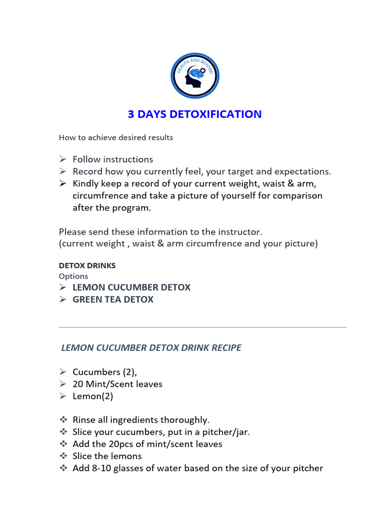 3 Days Detoxification-2 | PDF | Cooking, Food & Wine