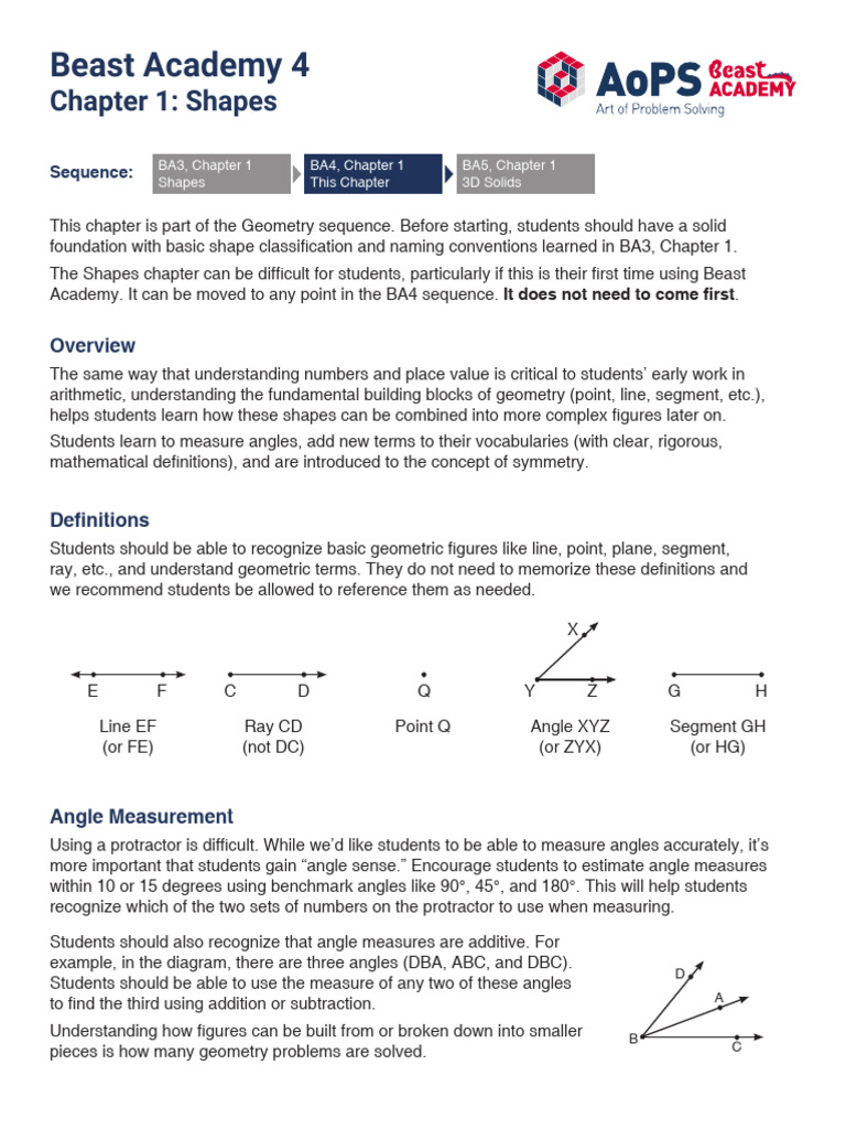 BA4 Overview | PDF | Rectangle | Multiplication
