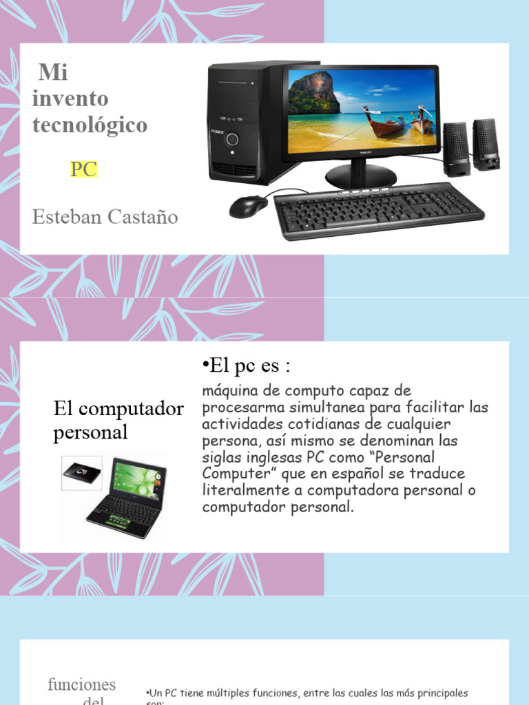 Mi Invento Tecnológico: PC Esteban Castaño | PDF