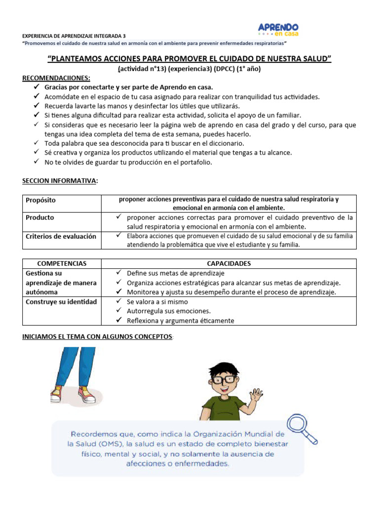 Semana 11 DPCC 1° - 2021 (Teoria-Experiencia 3-Actividad 13) | PDF | Las emociones | Ansiedad