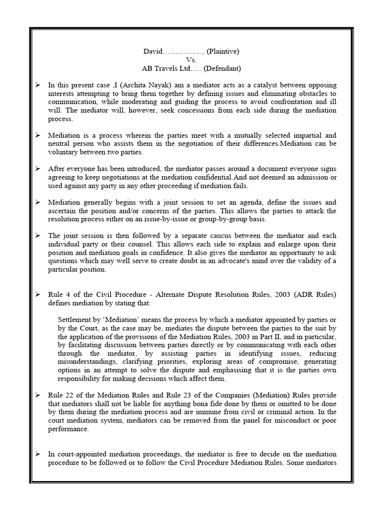 3rd Assignment | PDF | Mediation | Negligence 3rd Assignment | PDF | Mediation | Negligence