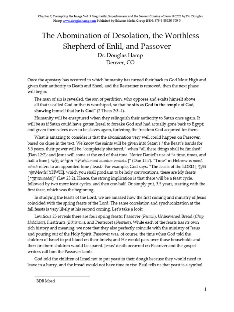 The Abomination of Desolation The Worthl | PDF | Passover | Religious ...