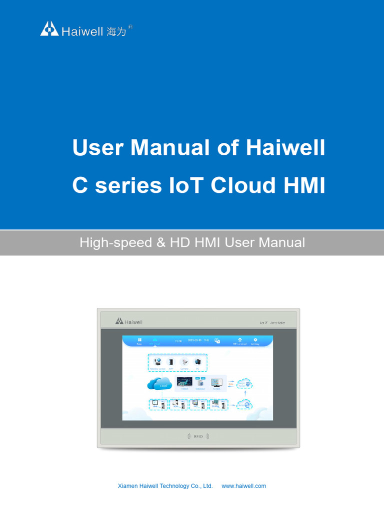 User's Manual of Haiwell C Series IoT Cloud HMI | PDF | User Interface | Internet Of Things