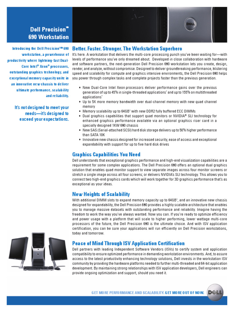 Dell Precision 690 Technicke Specifikace en | PDF | Usb | Multi Core ...