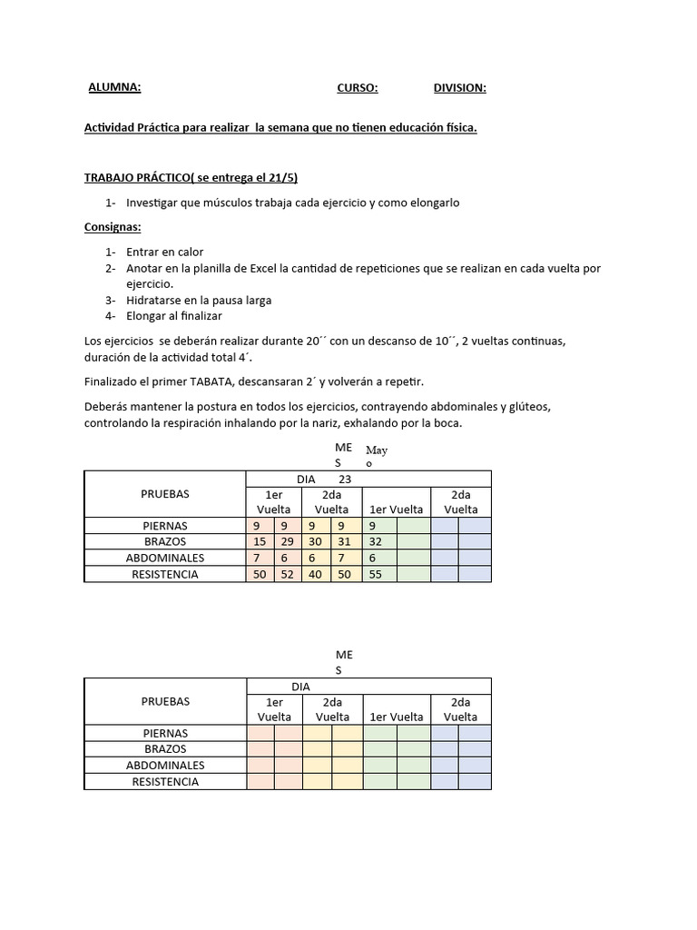 Consignas TP Circuito de Fuerza 7 | PDF