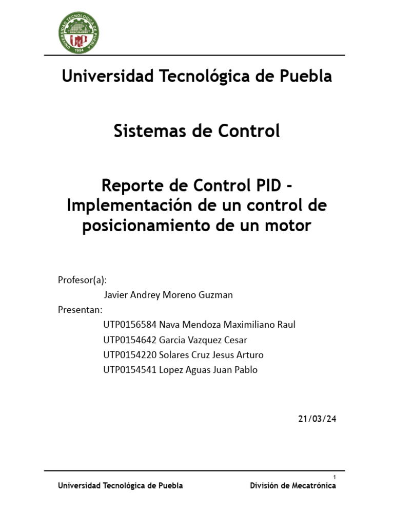 Control PID | PDF | Amplificador operacional | Ingenieria Eléctrica