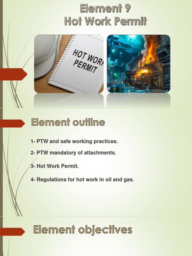 E9 Hot work permit | PDF | Welding | Construction
