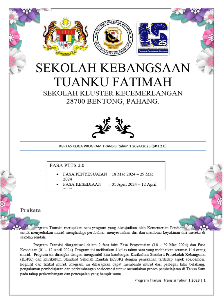 Kertas Kerja Transisi Tahun 1 Sktu4 2023 | PDF | Karier & Perkembangan