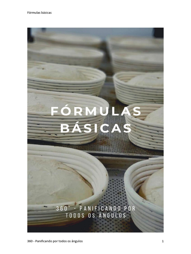 FÓRMULAS BÁSICAS 04 | PDF | Pães | Culináriar