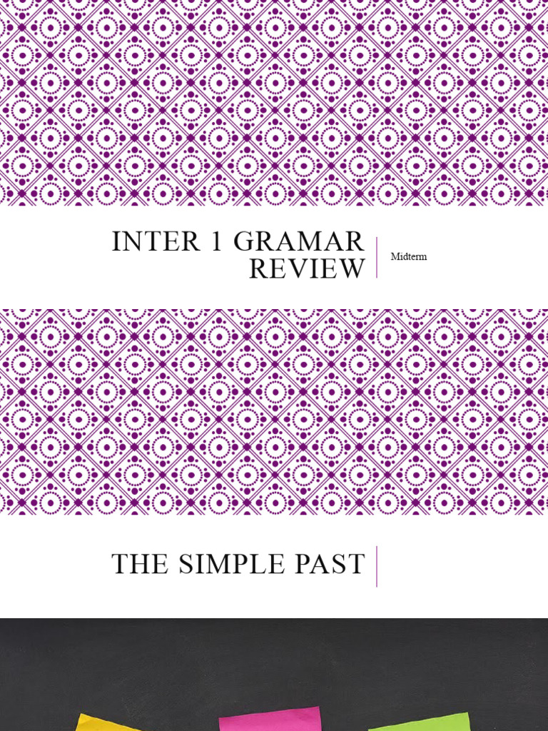 Midterm Grammar Review Inter1 | PDF | Question | Grammar