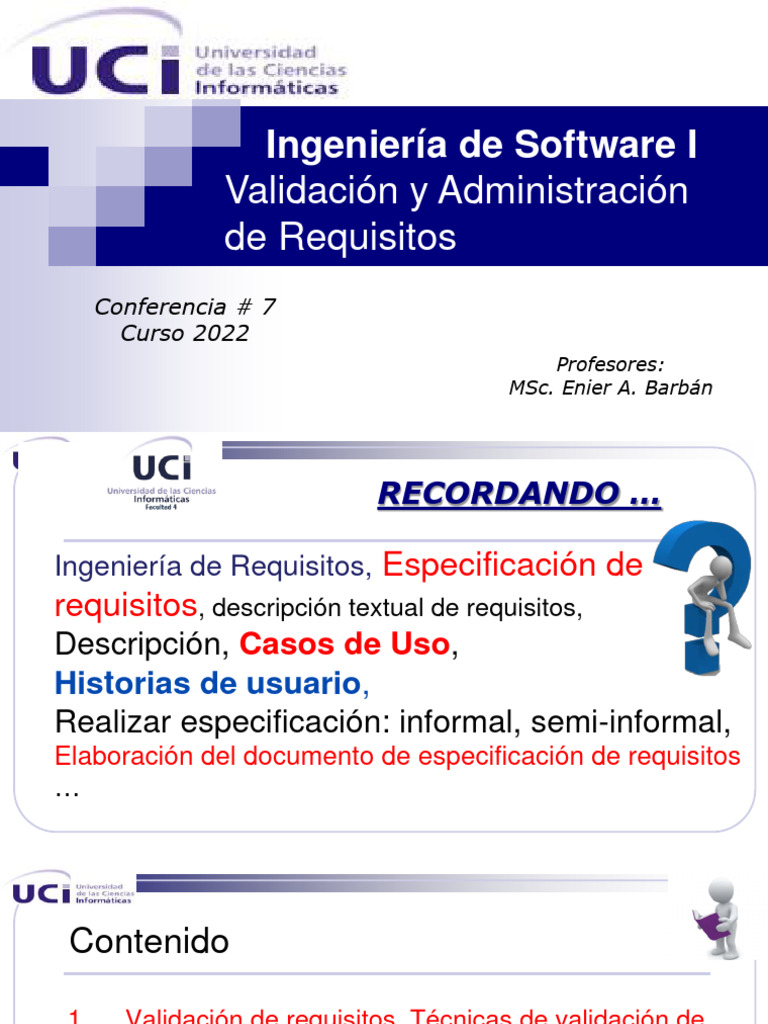 Validación y Administración de Requisitos | PDF | Software | Ingeniería de software