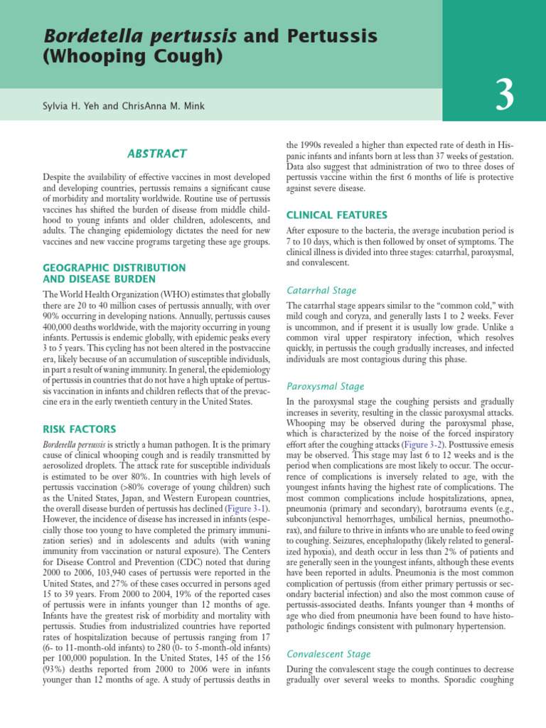 3 - Bordetella Pertussis and Pertussis Whoopin - 2012 - Netter S ...