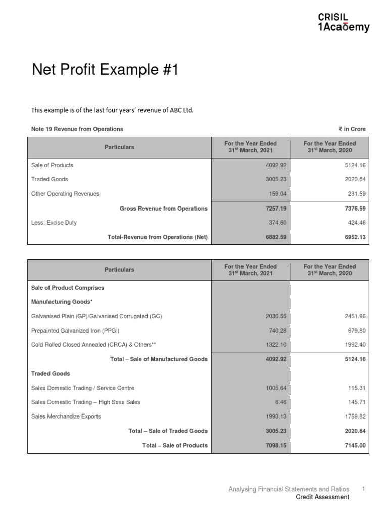 14 - Net Profit Example 1 | PDF | Revenue | Economies