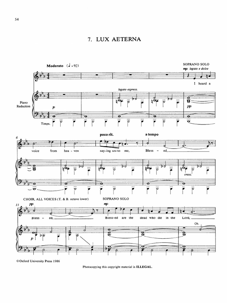 Lux Aeterna - Rutter | PDF