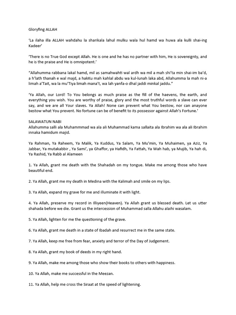 Dua Compilation | PDF | Forgiveness | God In Islam