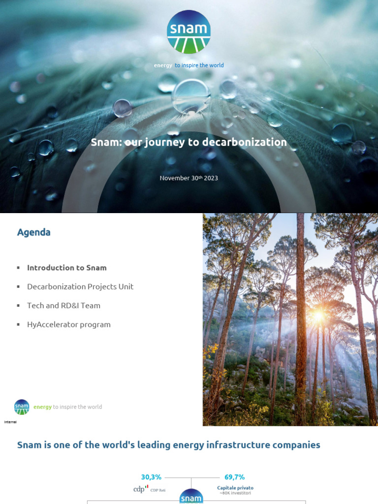 Snam's Decarbonization Journey | PDF | Climate Change Mitigation ...