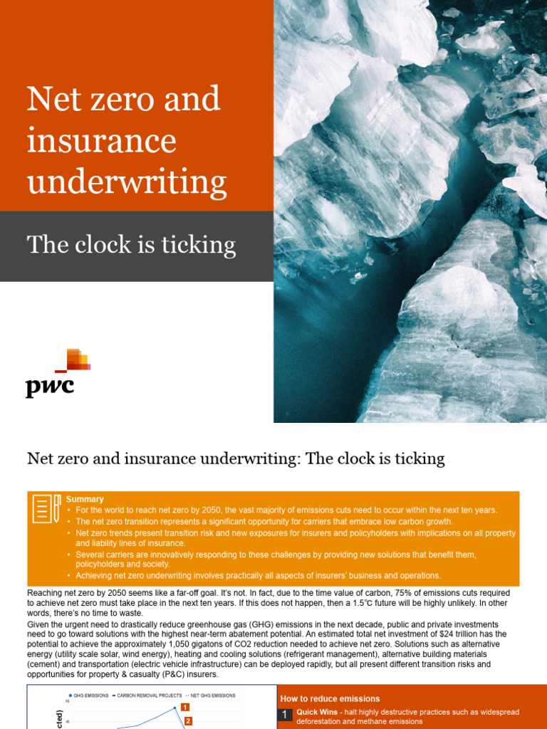 PWC Net Zero Underwriting | PDF | Insurance | Electric Vehicle