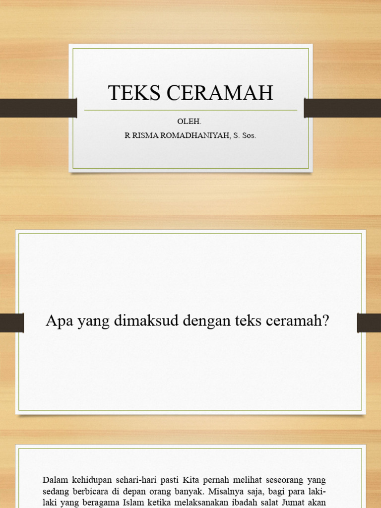 Teks Ceramah: Pengertian dan Metode | PDF