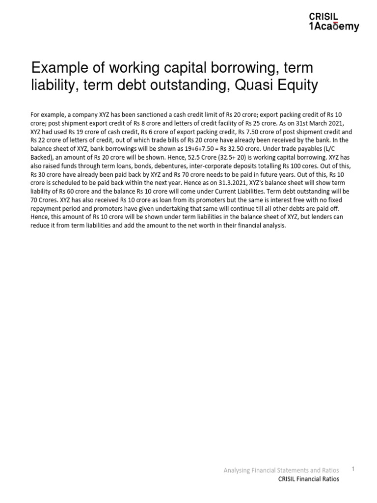 30 - Example - of - Working - Capital Borrowing | PDF | Business ...