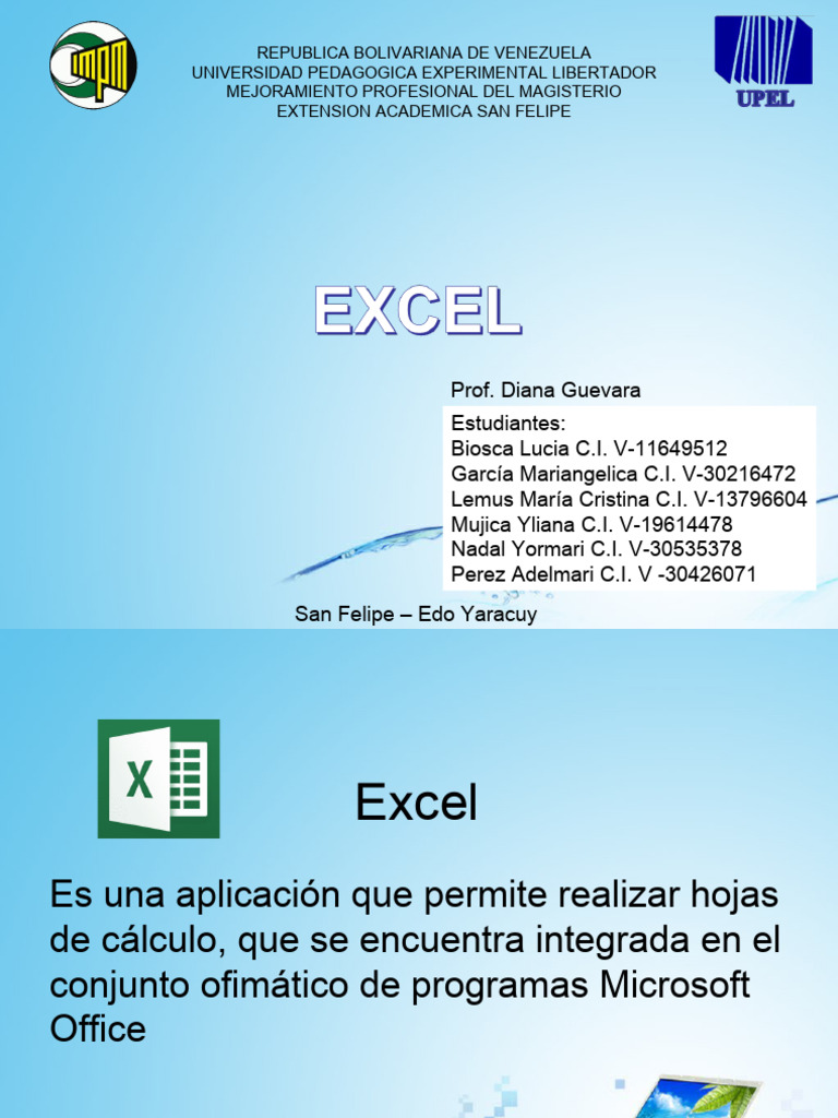 Excel | PDF | Microsoft Excel | Hoja de cálculo