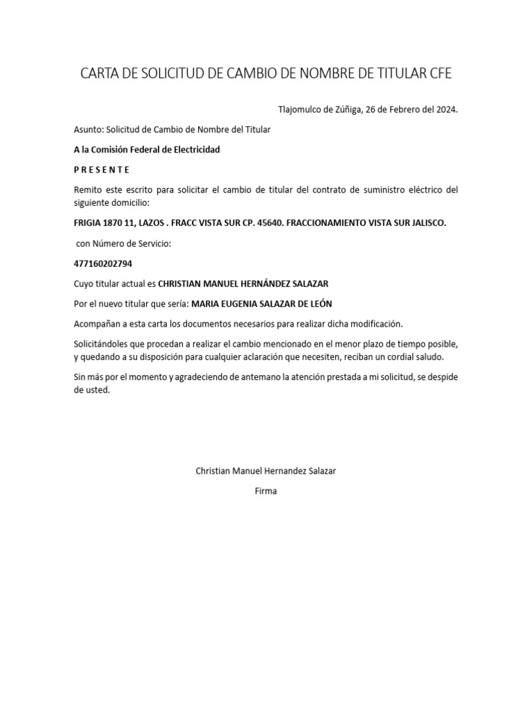 Carta Cfe | PDF