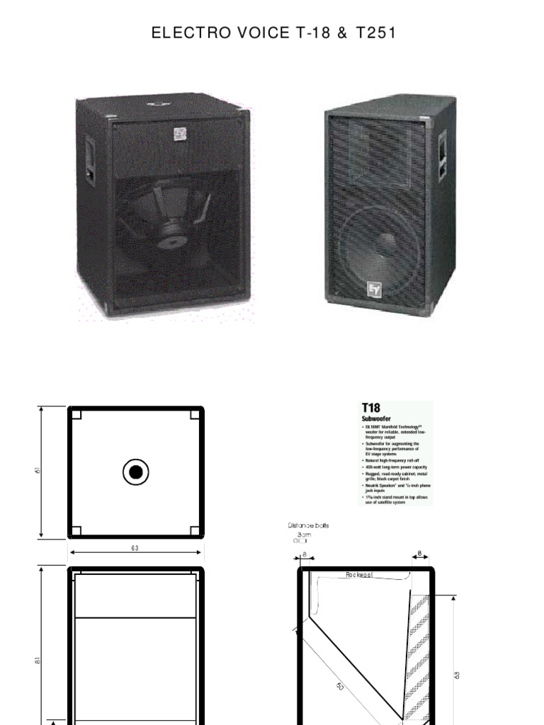 Electro Voice t18 Speaker Plans | PDF