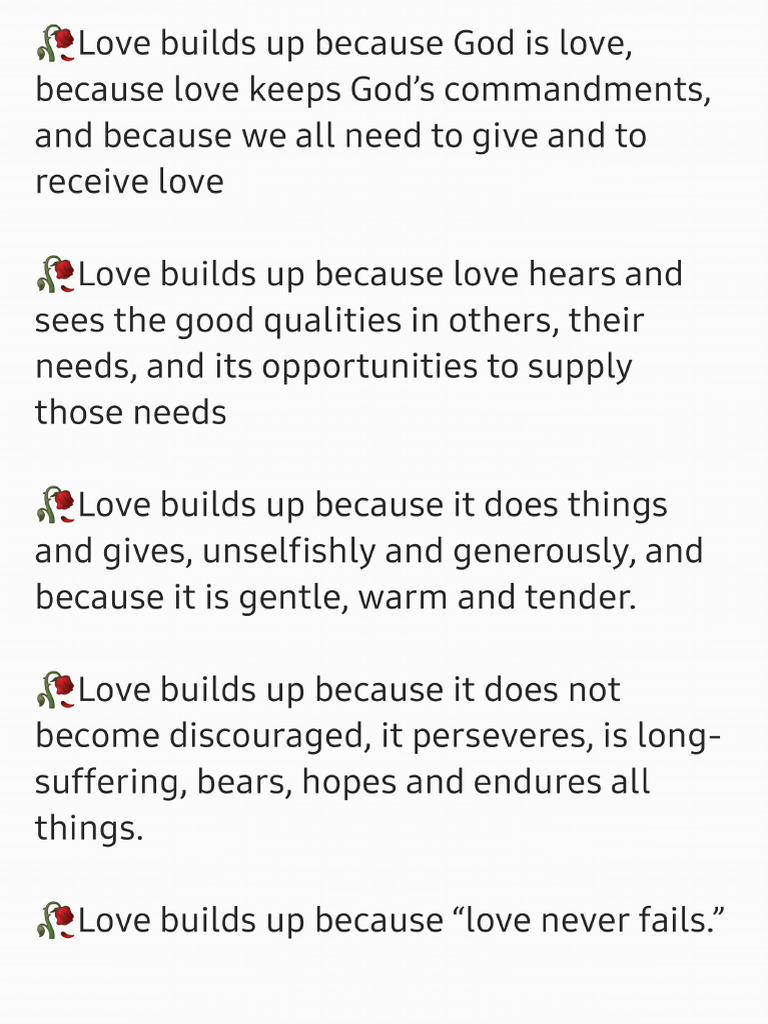 Love Builds Up - 220820 - 082402 | PDF