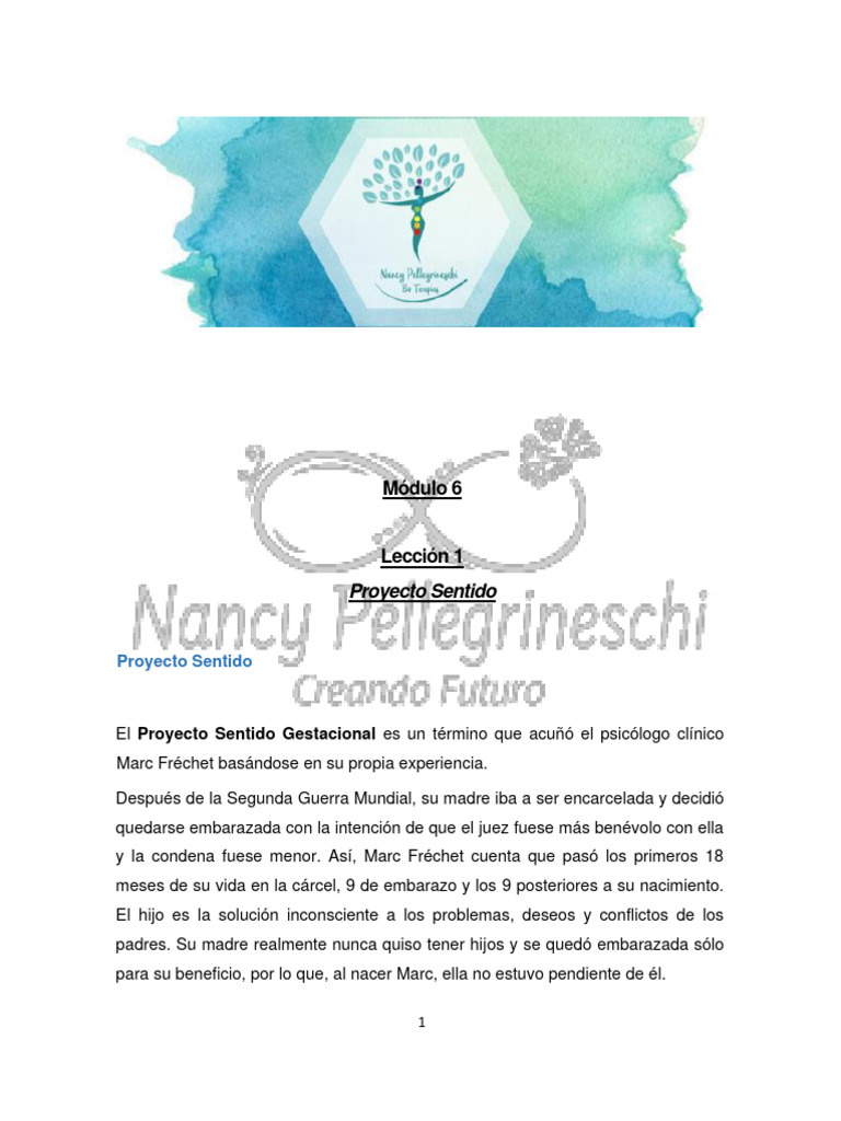 Proyecto Sentido Gestacional de Marc Fréchet | PDF | Parto | El embarazo