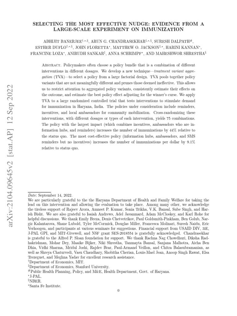 Selecting The Most Effective Nudge: Evidence From A Large-Scale ...