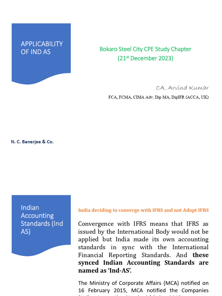 On Applicability of Ind AS | PDF | Accounting | International Financial ...