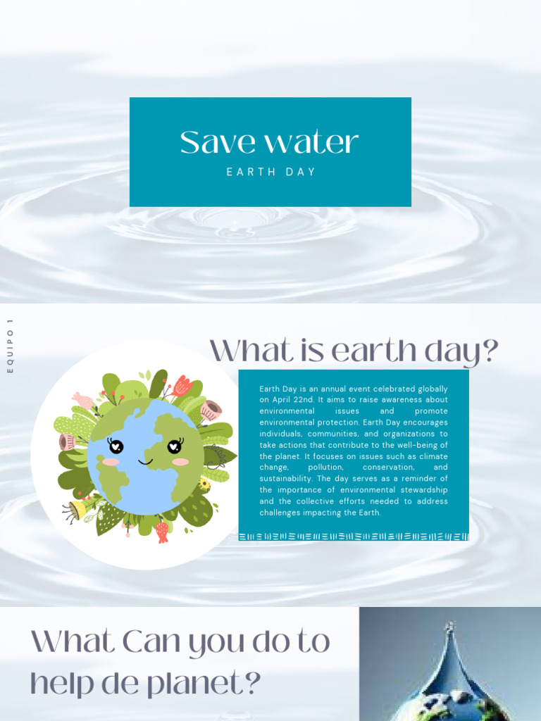 Earth Day: Water Conservation Tips | PDF | Water Scarcity | Sustainability
