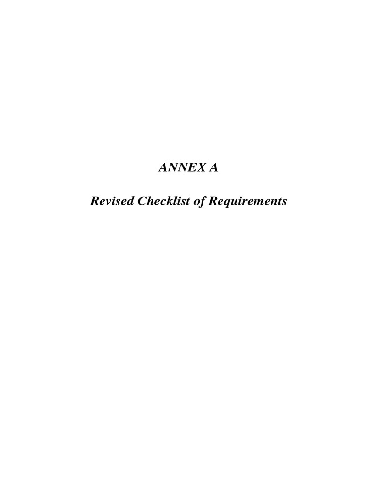 Annex-A-Checklist-of-Requirements | PDF | Guarantee | Invoice