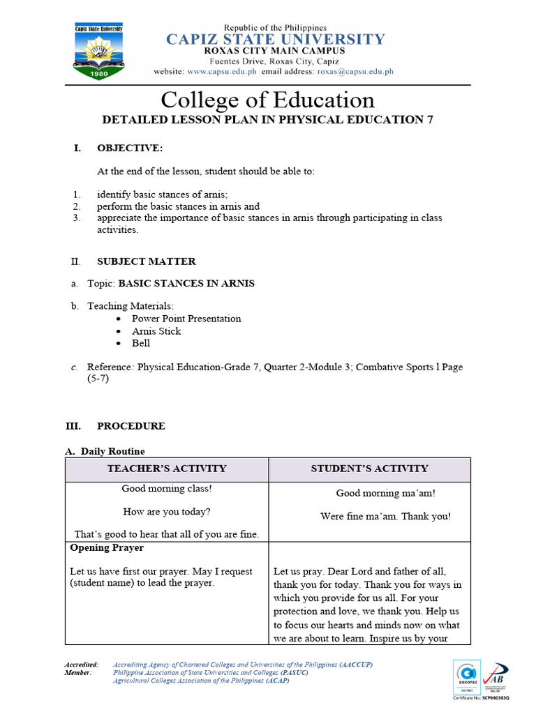 DLP_PEbasic-stance-in-arnis (1) | PDF | Foot