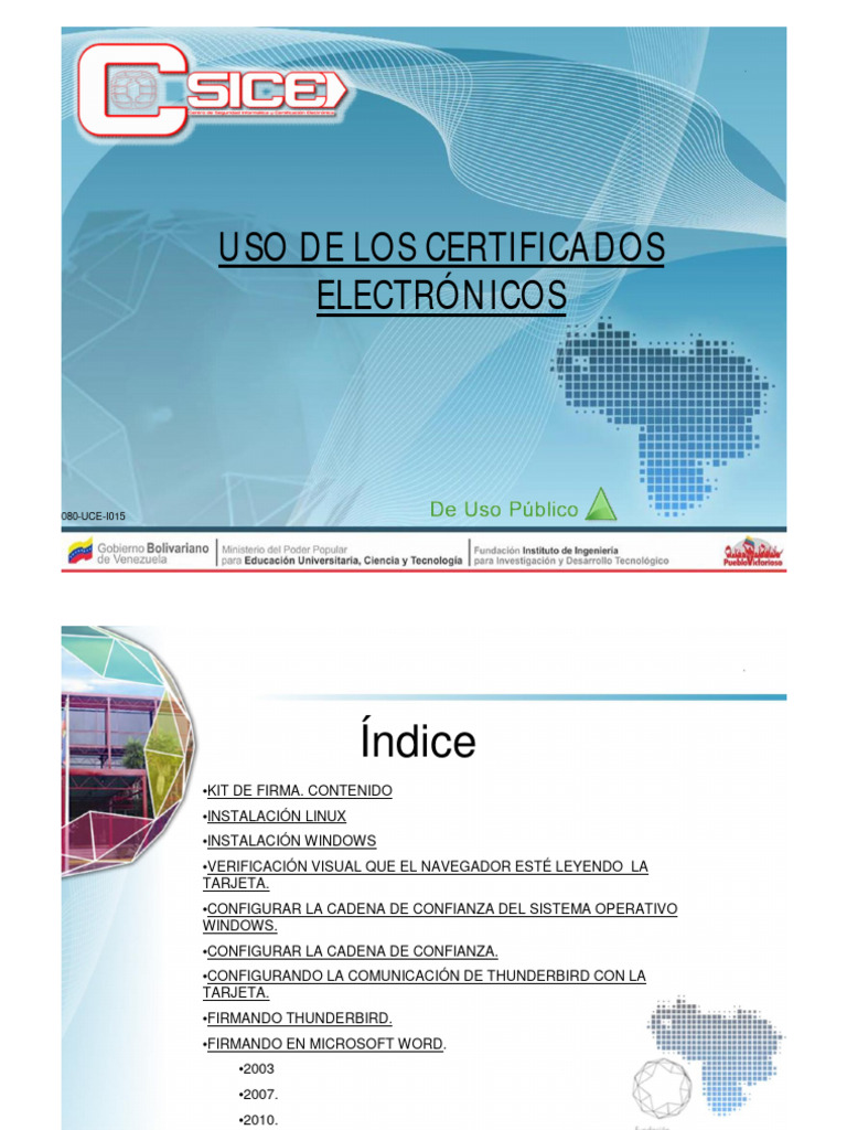 080-UCE-I015-Instructivo Uso de los Certificados_v2 | PDF | Microsoft Windows | Ventana ...